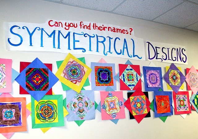 Symmetrical designs | Art lessons elementary, Elementary art, Art lessons